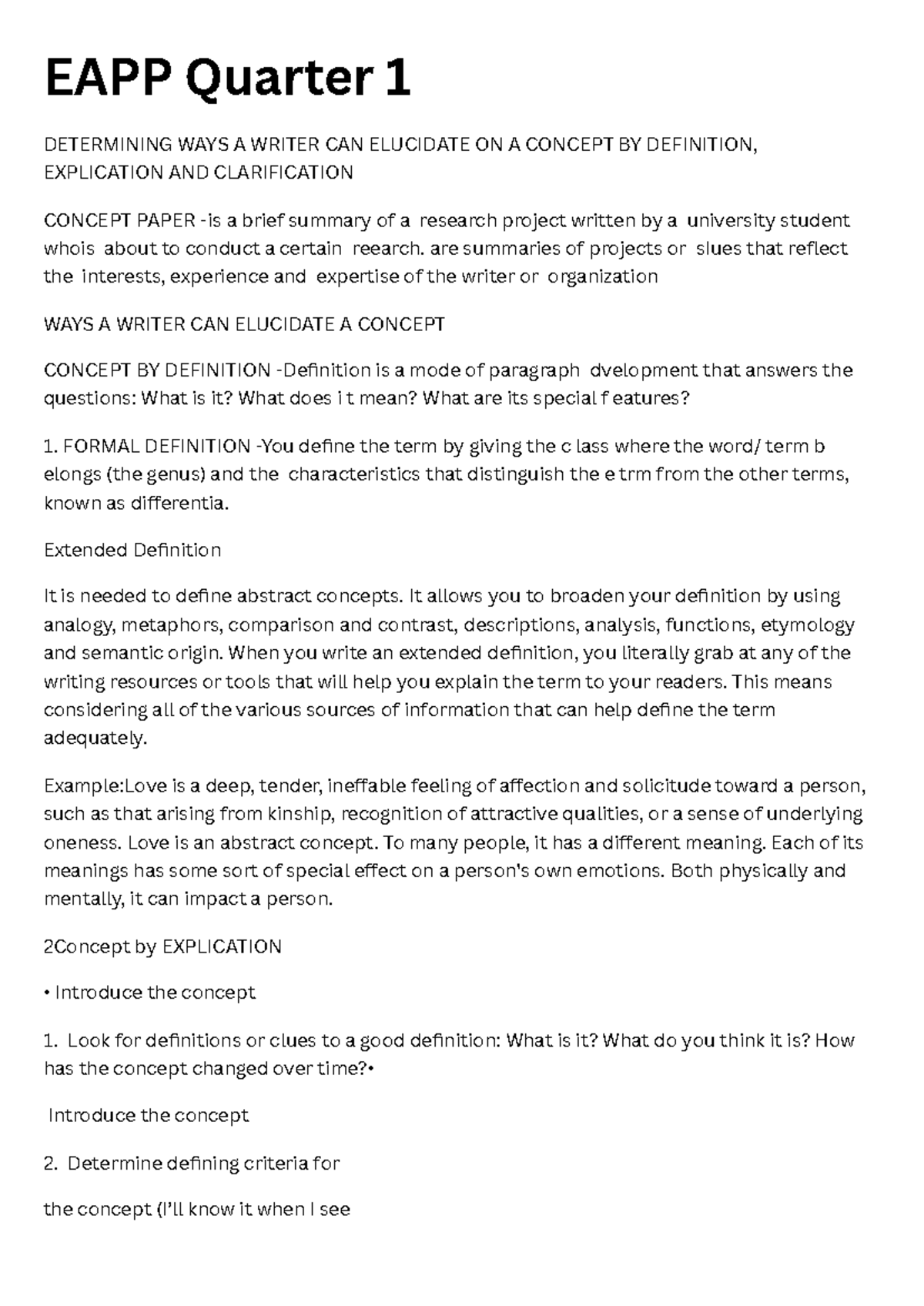 EAPP Quarter 1 Reviewer - EAPP Quarter 1 DETERMINING WAYS A WRITER CAN ...