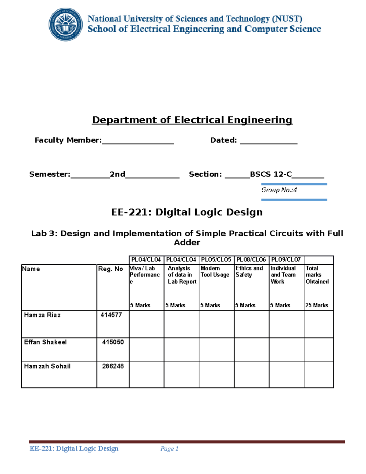 all labs dld 2023 - Department of Electrical Engineering Faculty Member