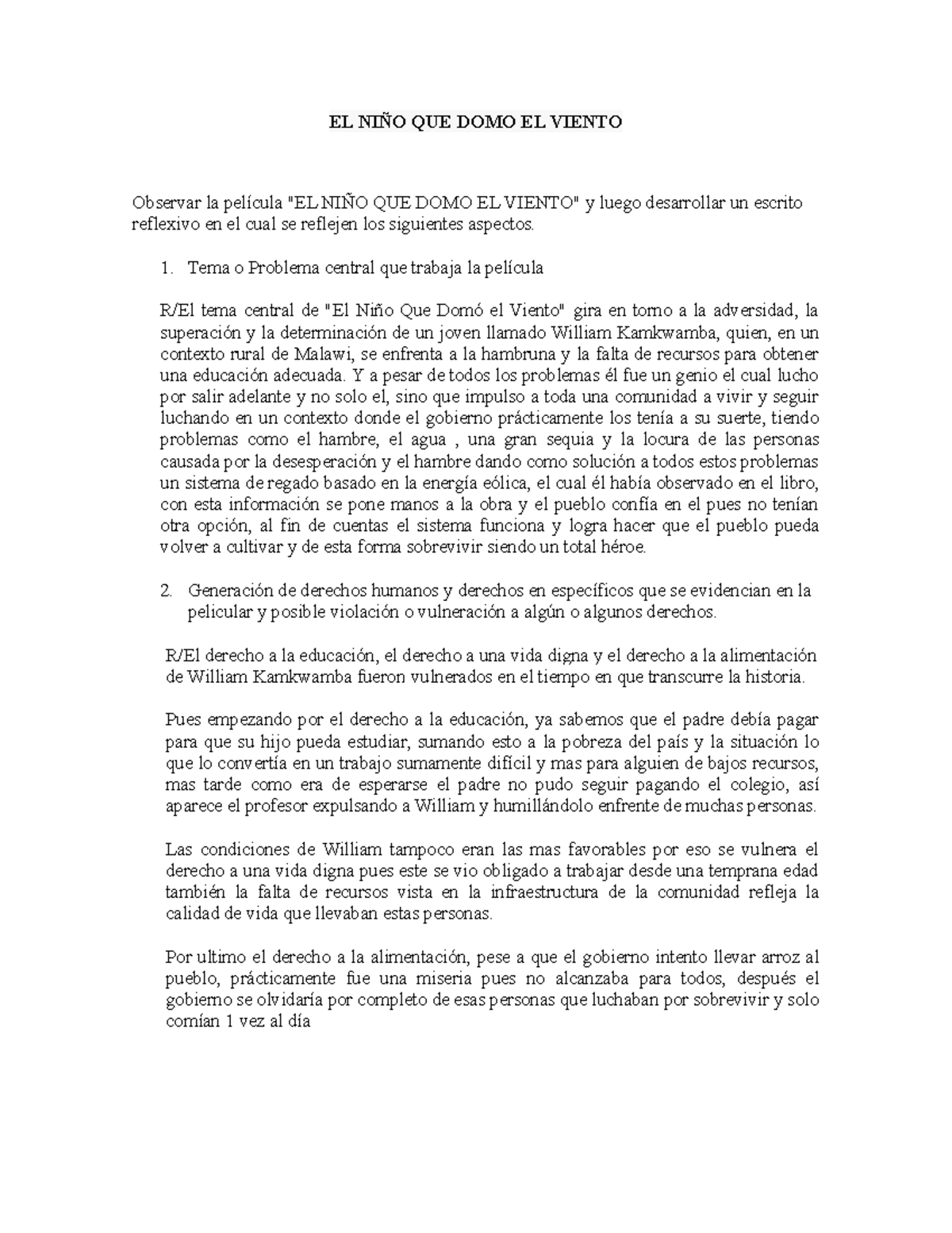 EL NIÑO QUE DOMO EL Viento - EL NIÑO QUE DOMO EL VIENTO Observar la ...