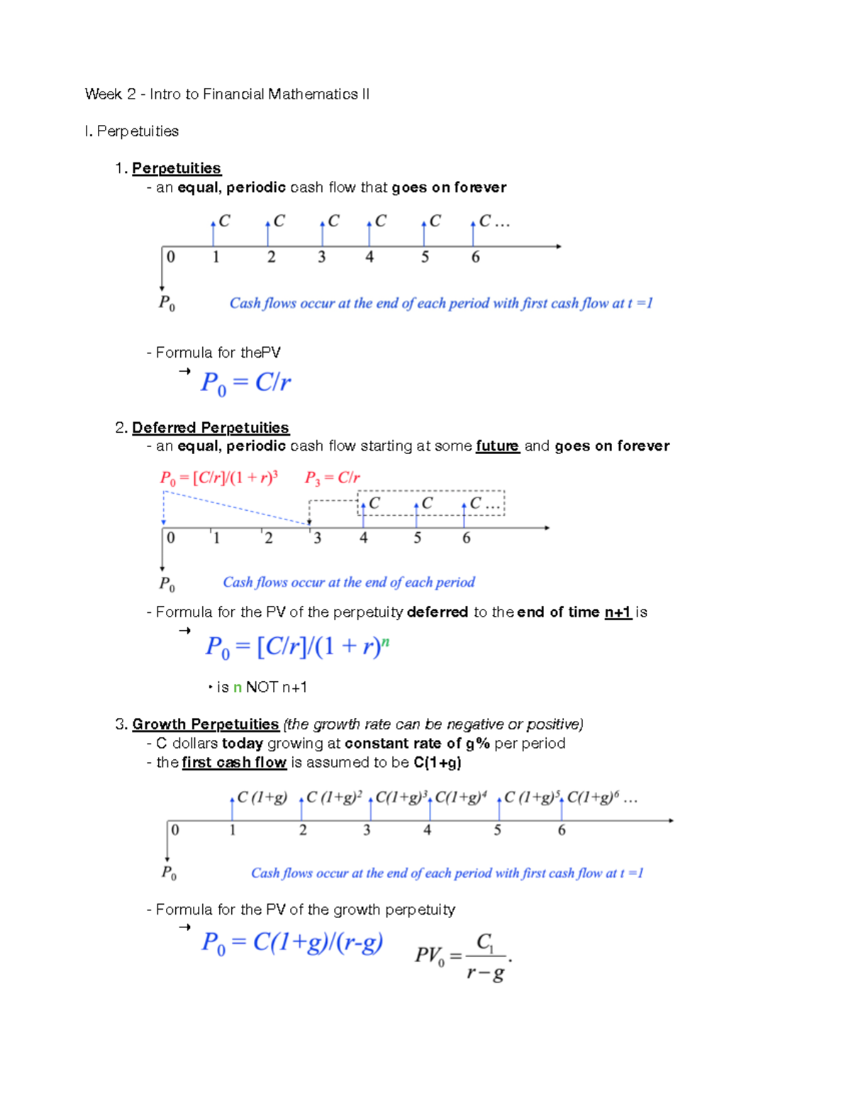Week 1 - Lecture 1 - Principle of Finance Note - Week 2 - Intro to ...