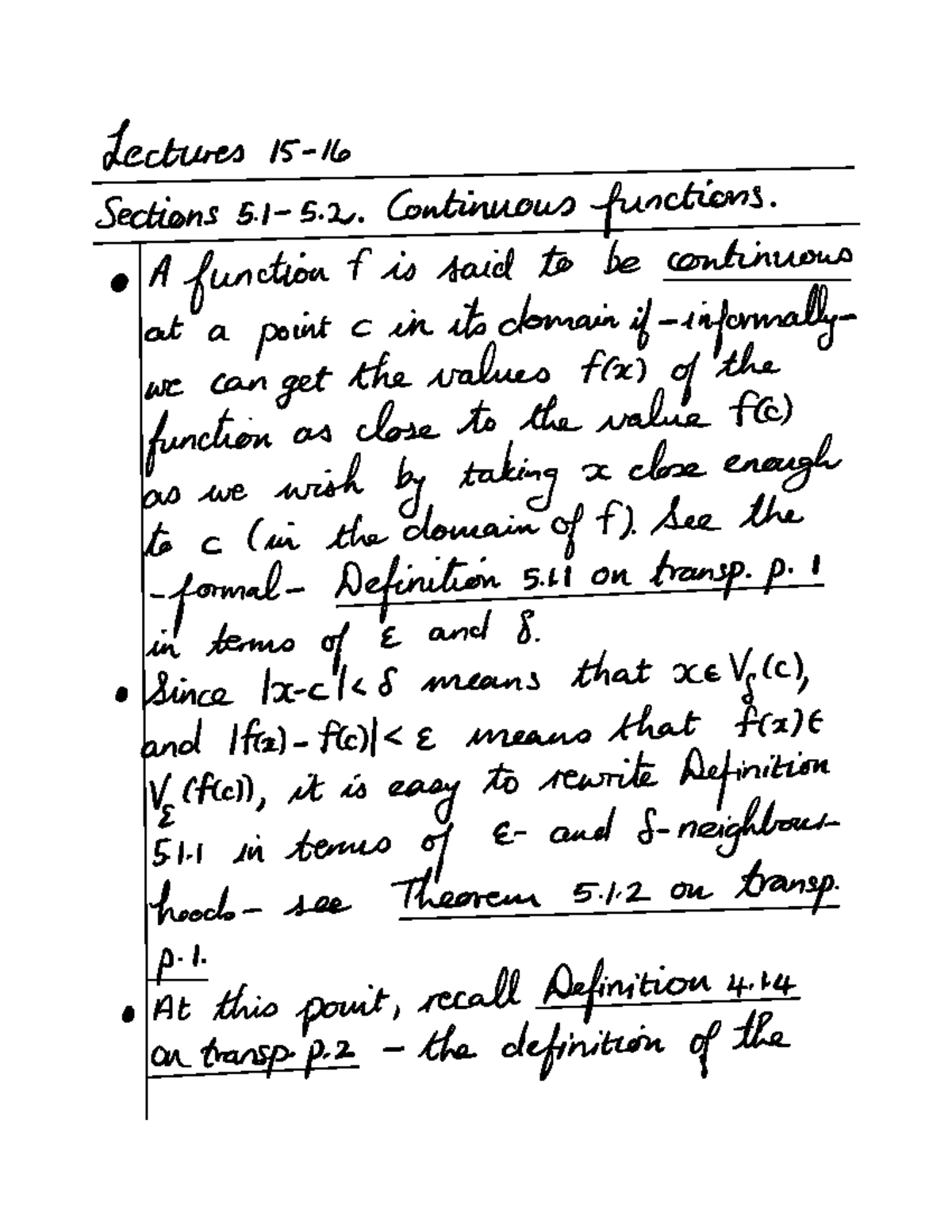 L15-16 notes - uguibk - Lecturesi S 5 i 5 com ncions Afunction f is ...