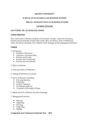 Business Studies Form 2 Notes - Get the full notes with all topics on ...