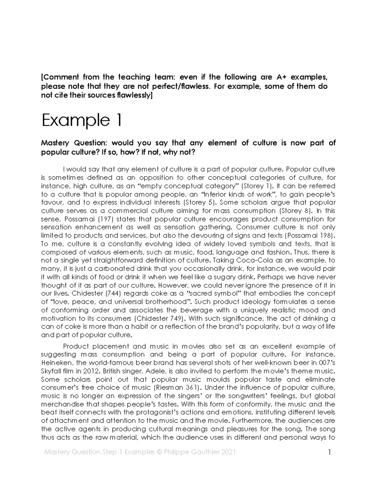 CMN2160 - Mastery Questions A+ Examples (Step 1) - [Comment from the ...