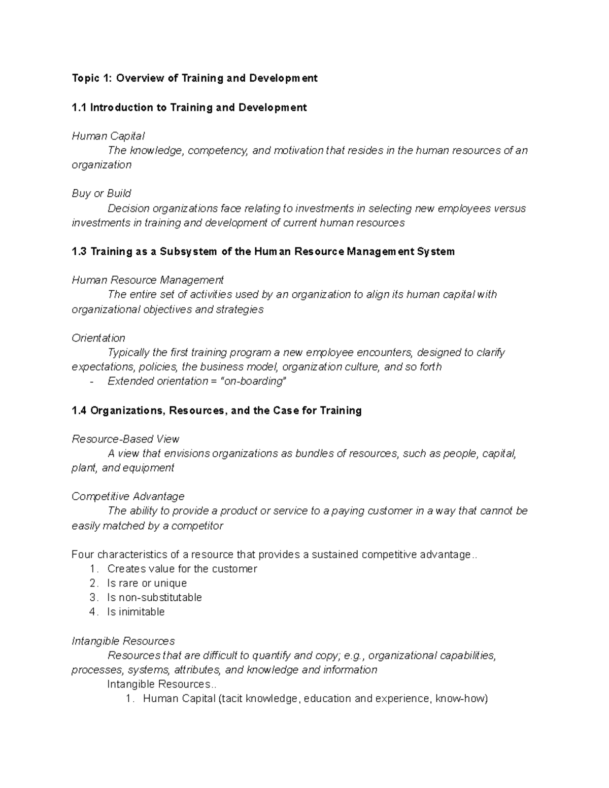 C235 - Training and Development - Topic 1: Overview of Training and ...