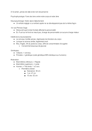 Examen paraclinique - Notes de cours 2 - Examen paraclinique Examen ...