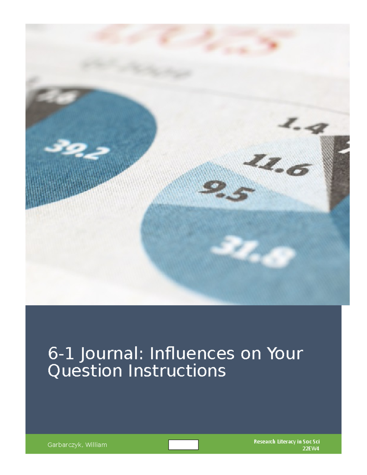 SS module 6 journal - 6-1 Journal: Influences on Your Question ...