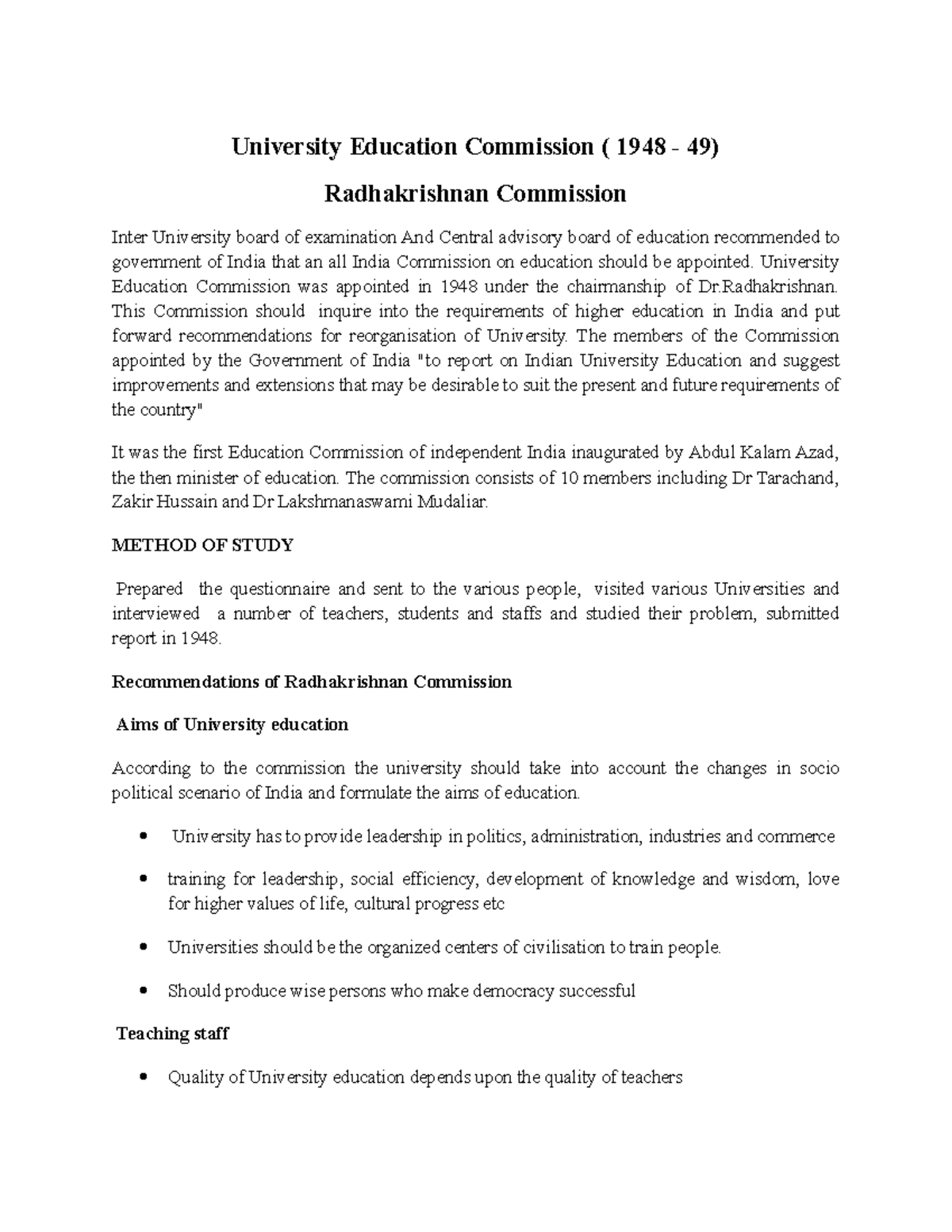 Commissions - Important notes of philosophy - University Education ...