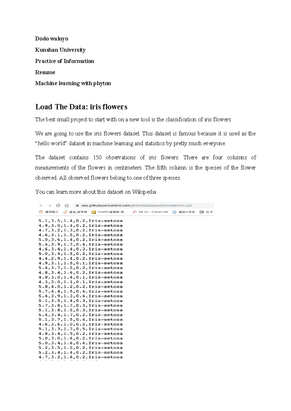 Dodo waluyo assignment POI Machine learning with phyton resume 3 - Dodo waluyo Kunshan ...