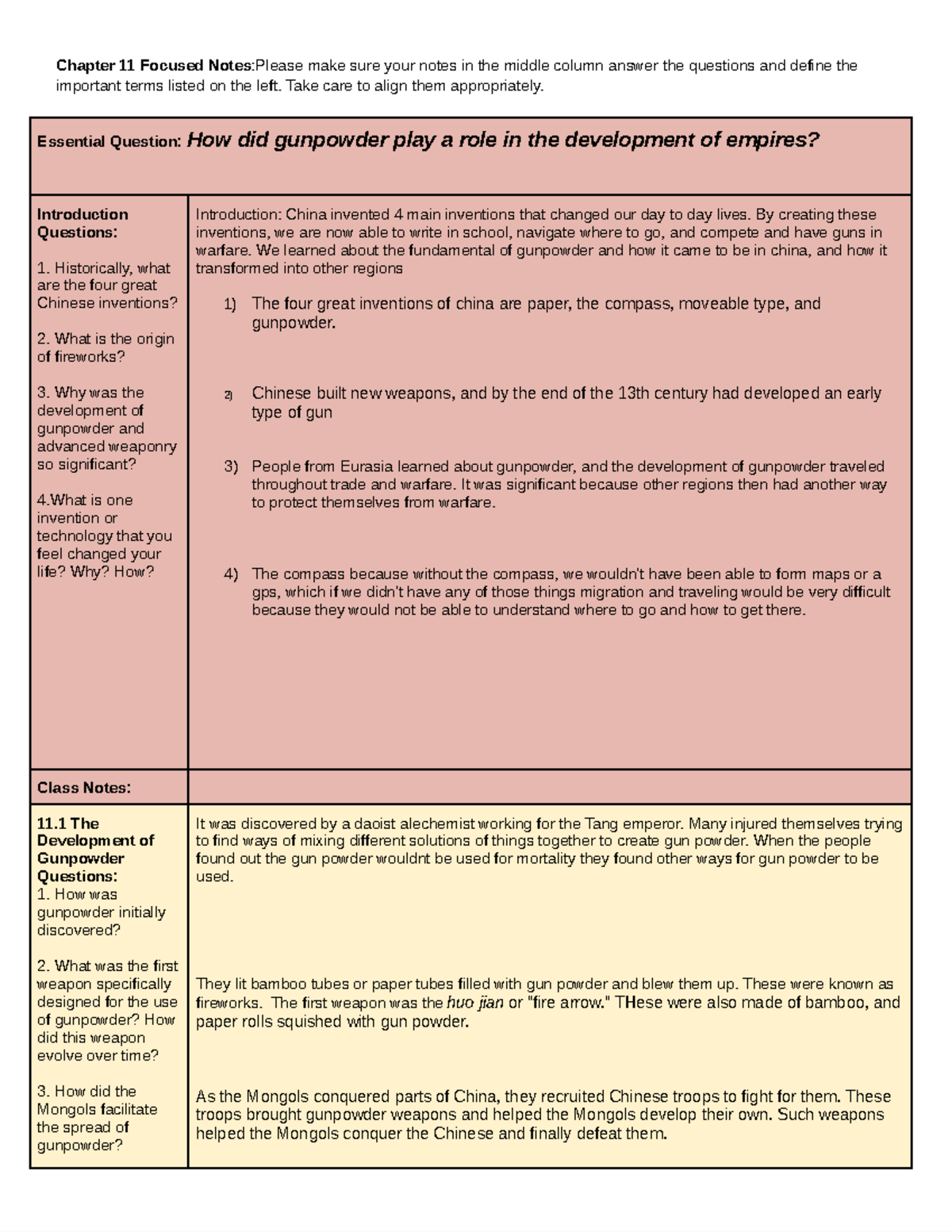 Syleena Hogan - 23 24 Chapter 11 Focused Notes (Color-Coded) - Google ...