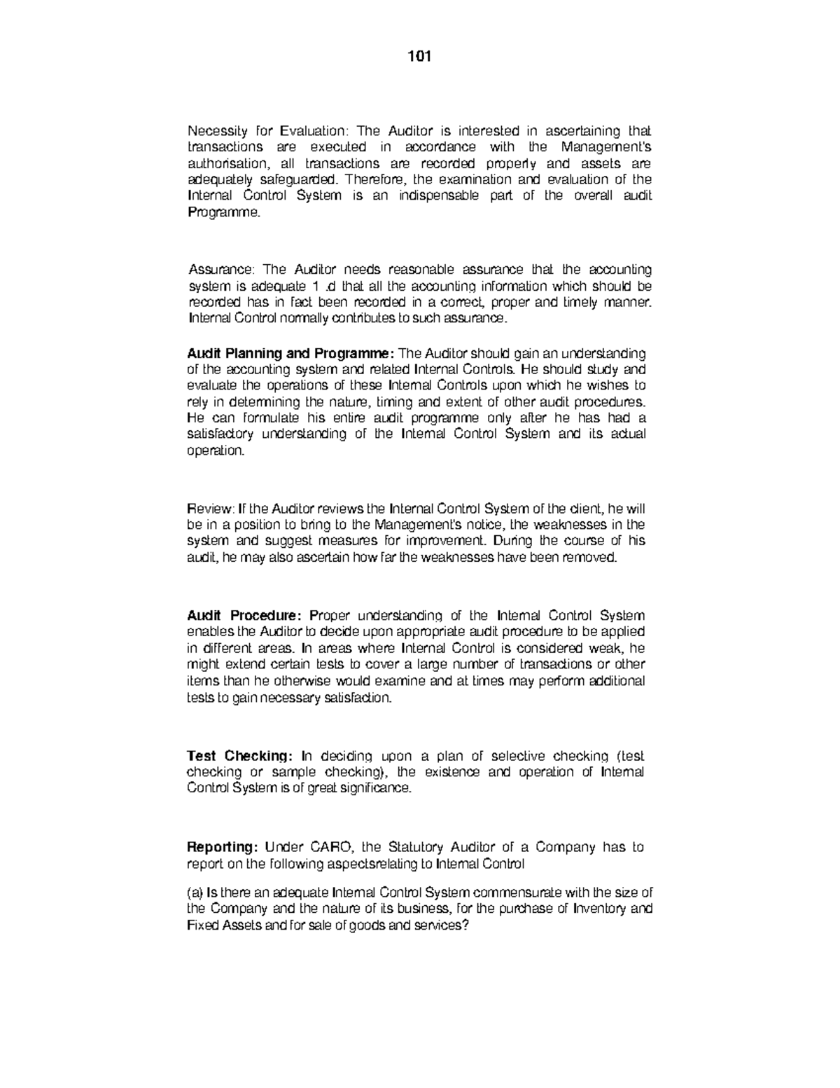 Audit Planning and Programme - 101 Necessity for Evaluation: The ...