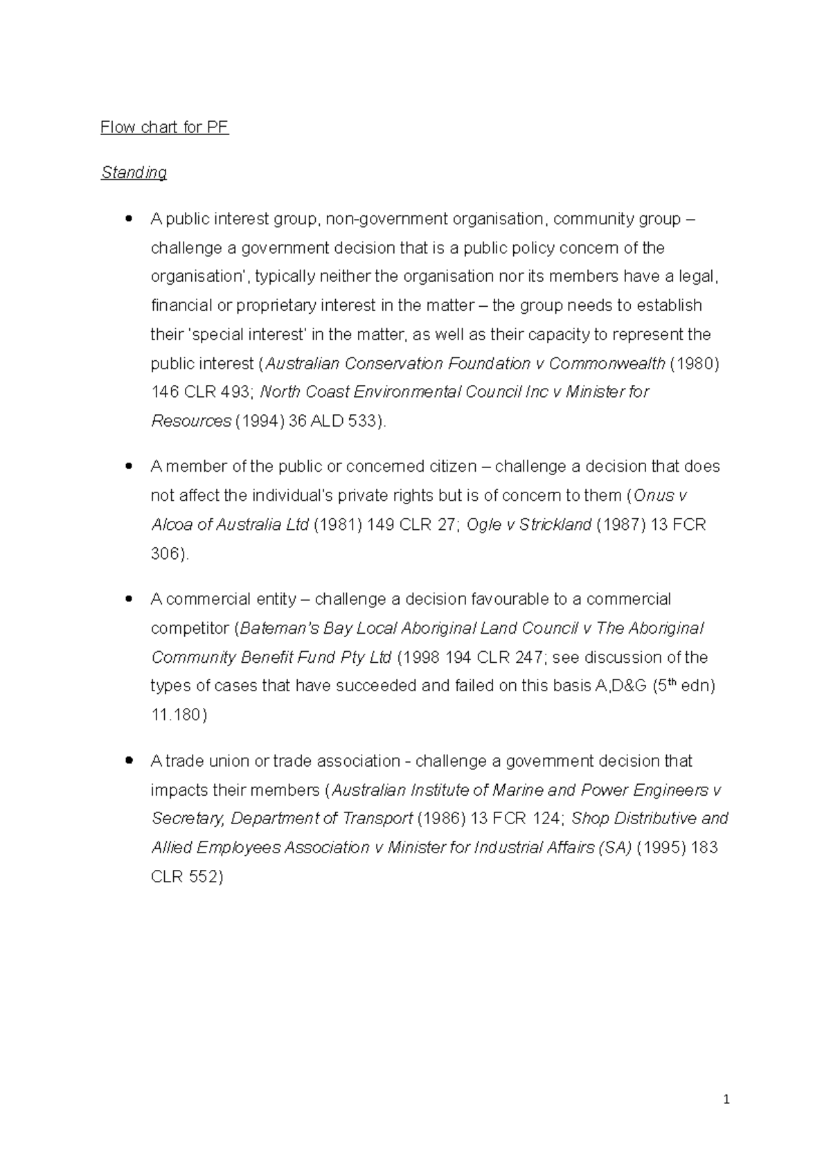 Admin flow chart for Procedural Fairness - Flow chart for PF Standing A ...