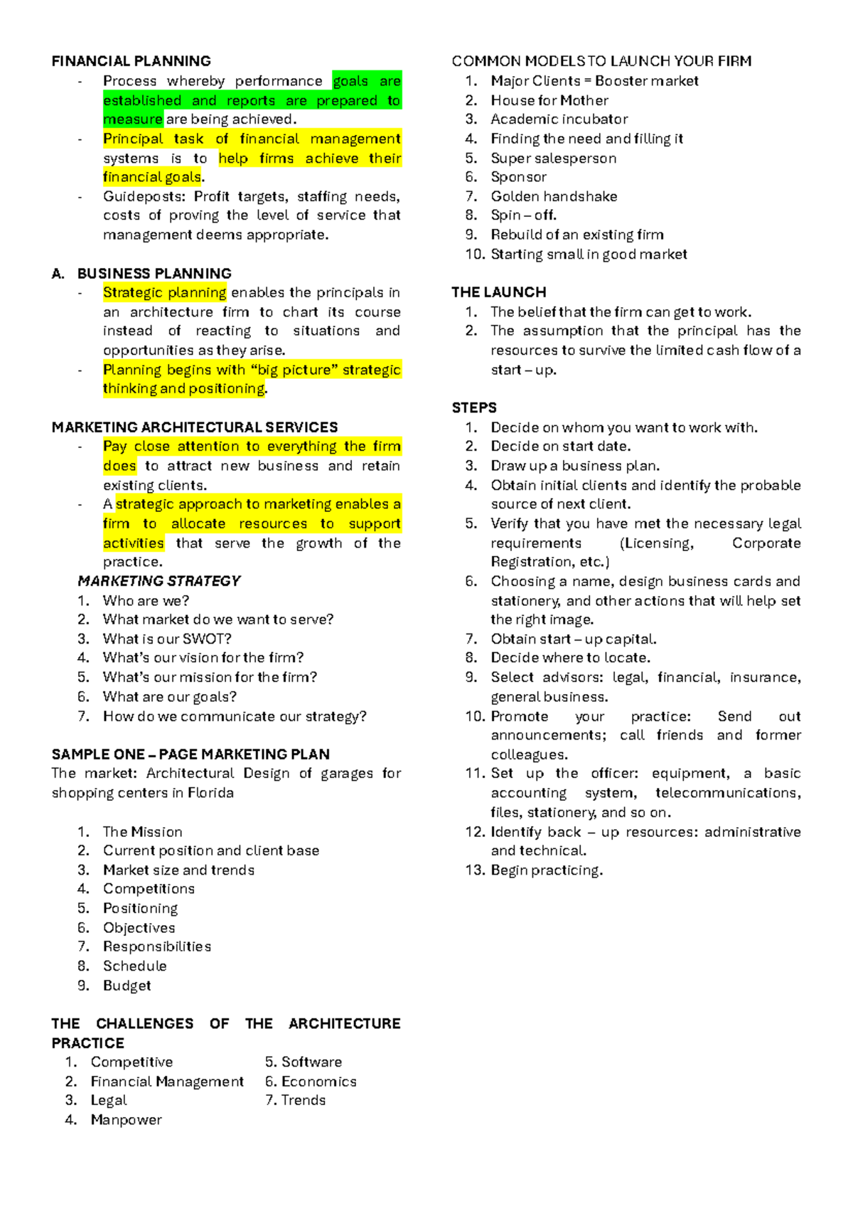 BMA Reviewer - FINANCIAL PLANNING Process whereby performance goals are ...
