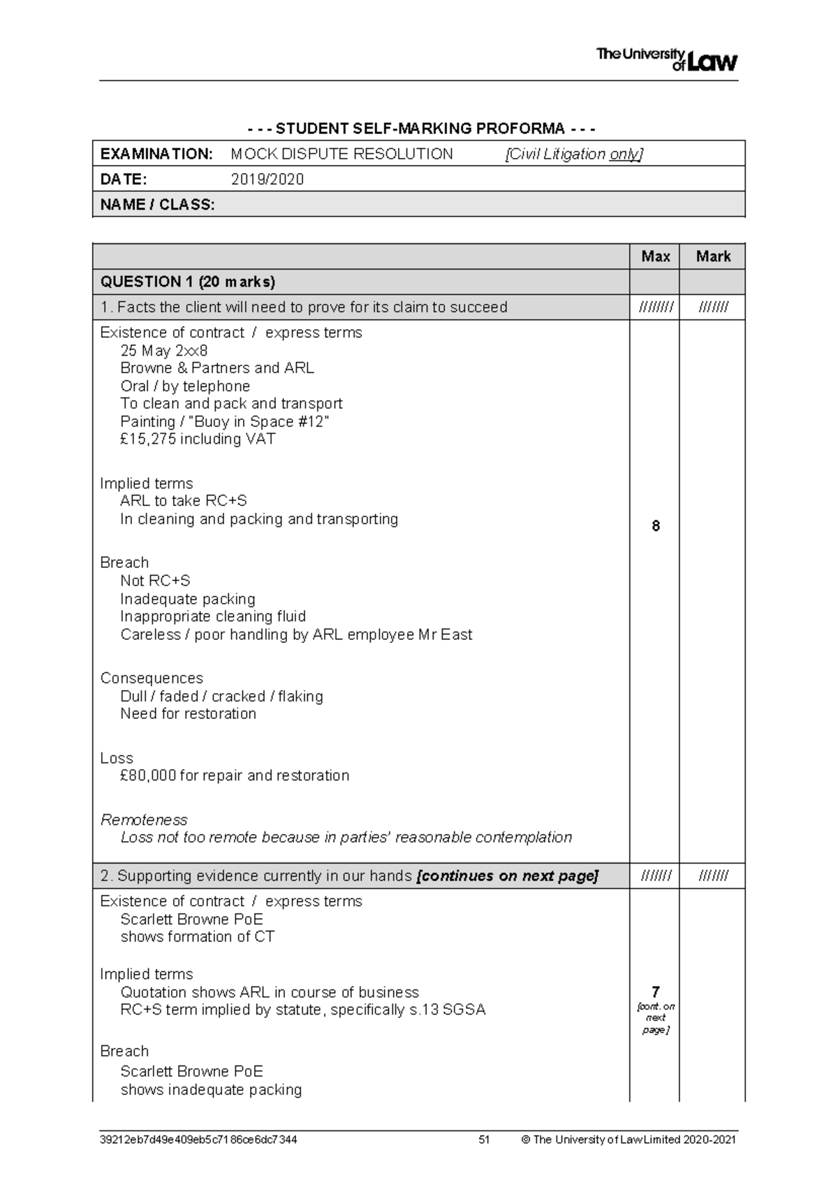 2021 dis ce02 mock assessment written student self assess mpf - STUDENT ...