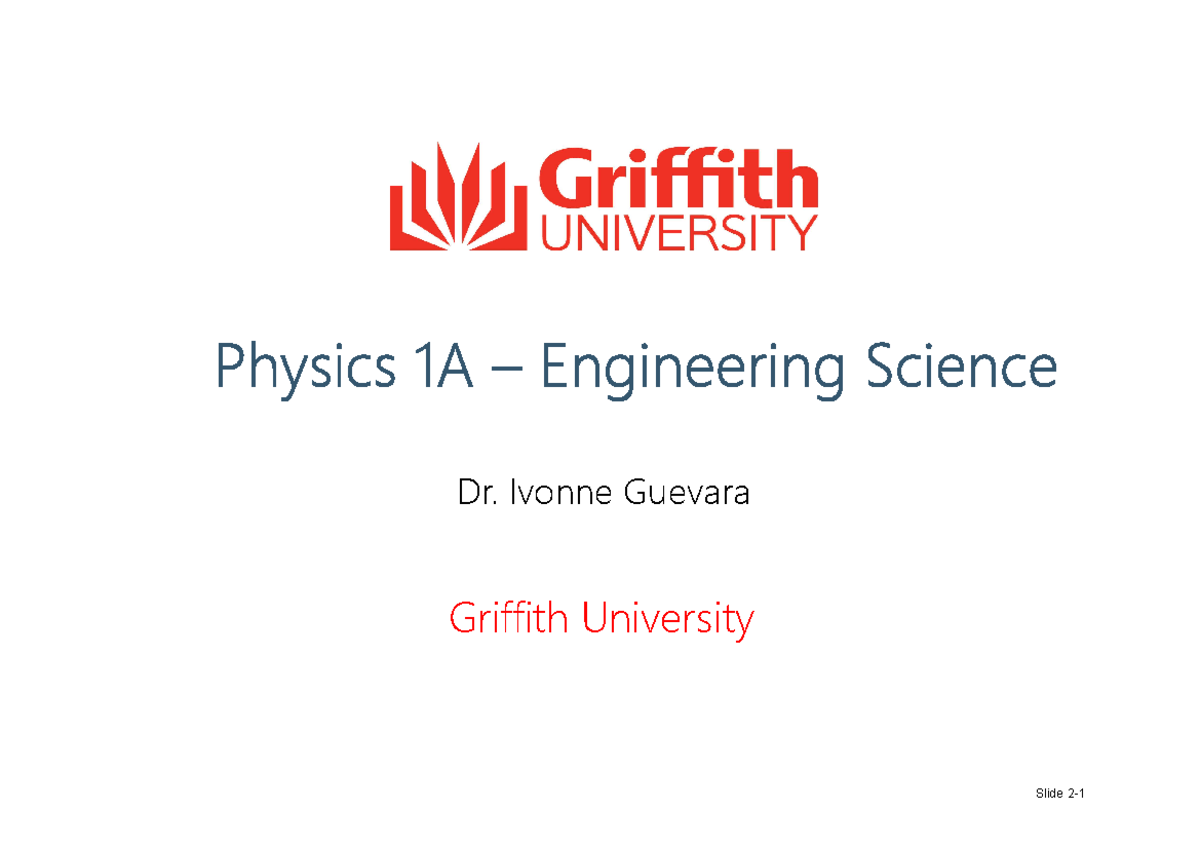 Chapter 2 1D Motion(2) - Lecture notes - Physics 1 A – Engineering ...