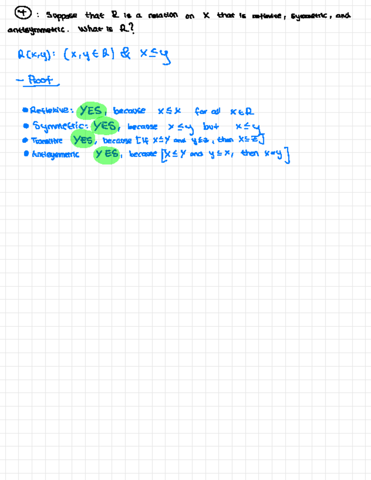 Math 42 - Math 42 Full-year notes - ④ : suppose that R is a relation on ...