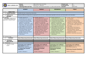 TLE 9 DLL computer-systems-servicing - DAILY LESSON LOG School PASADEÑA NATIONAL HIGH SCHOOL ...