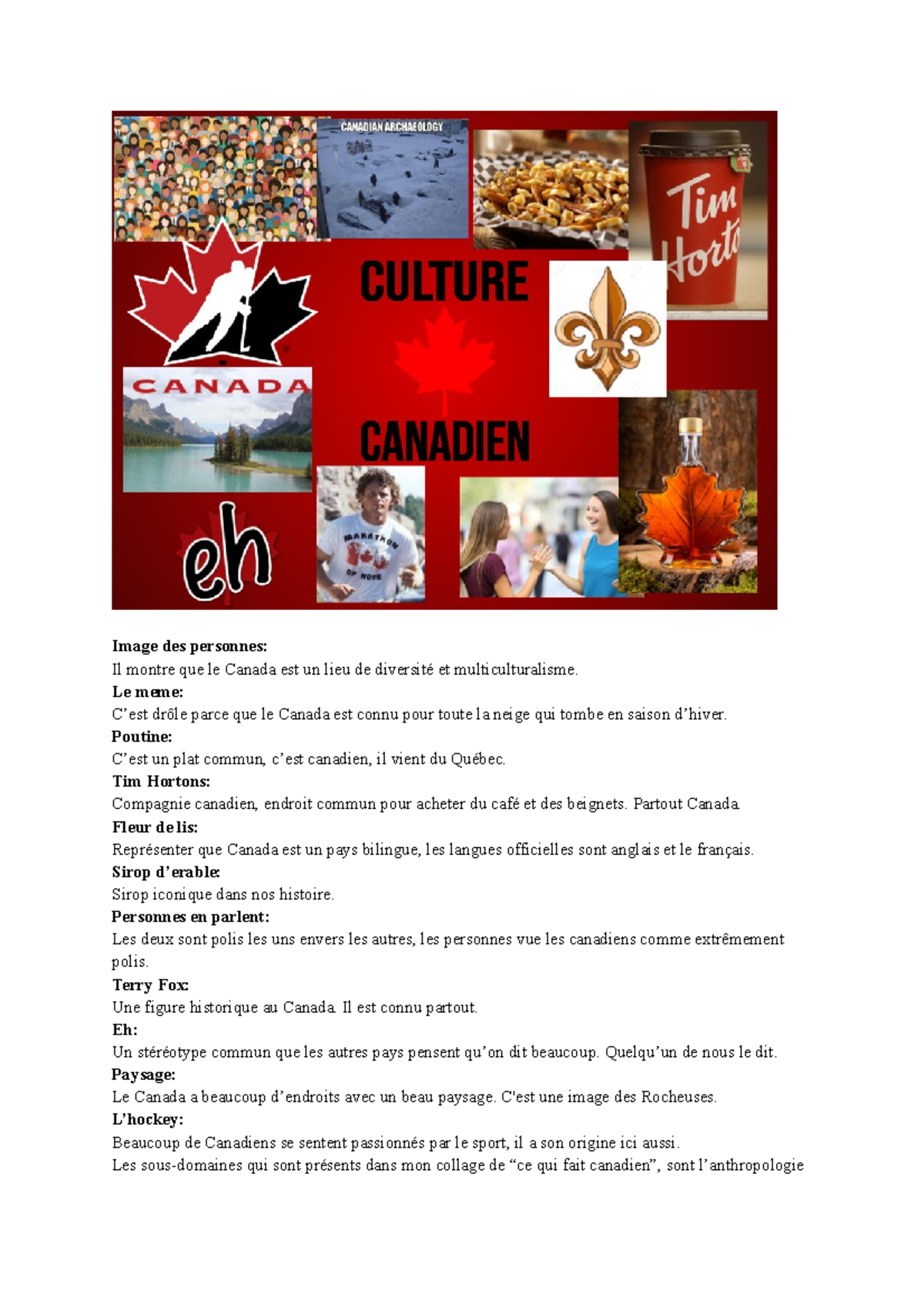 What makes us uniquely canadian - Image des personnes: Il montre que le ...