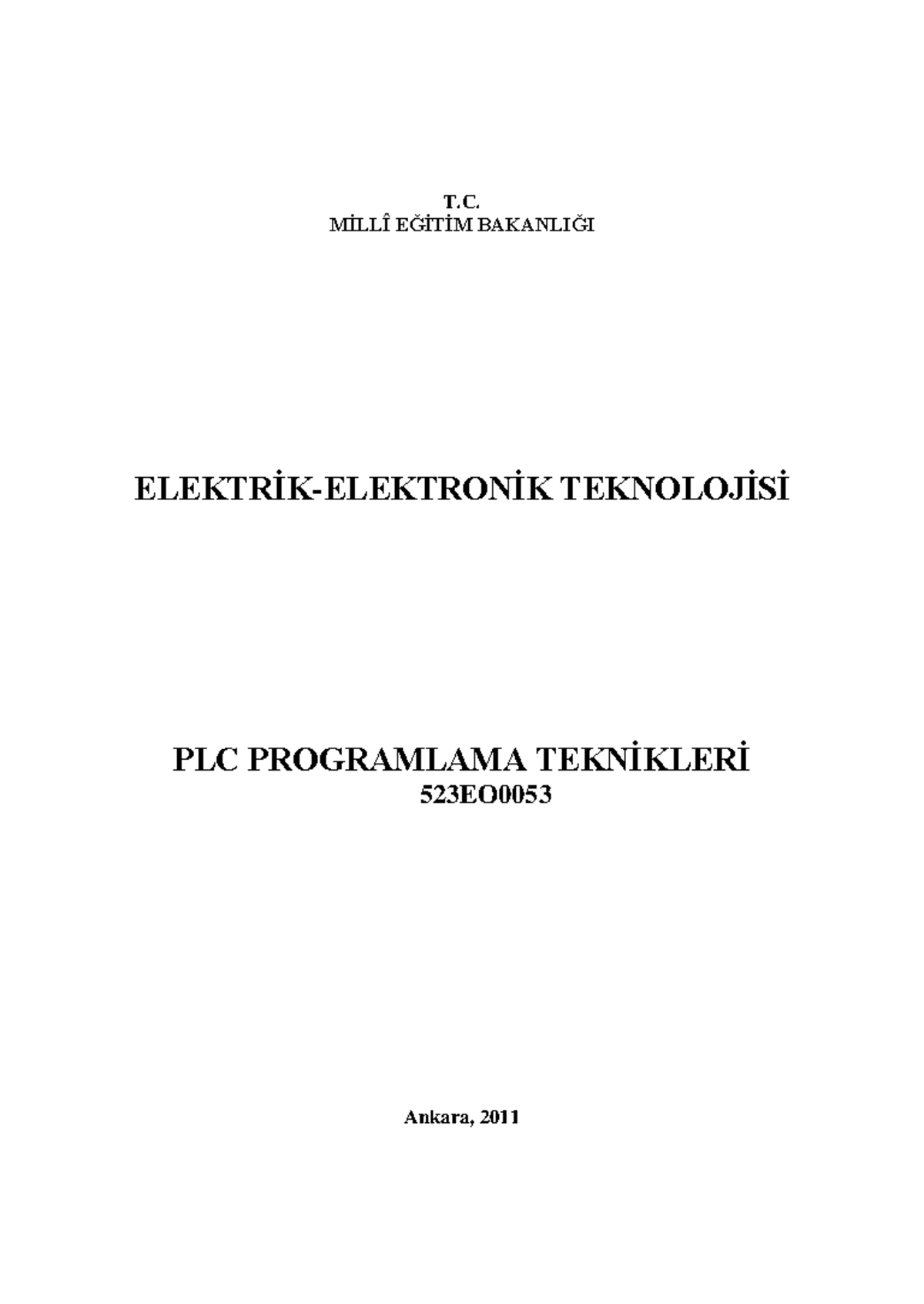 Plc kitap m - Lecture notes 2 - T. PLC PROGRAMLAMA 523EO0053 Ankara ...