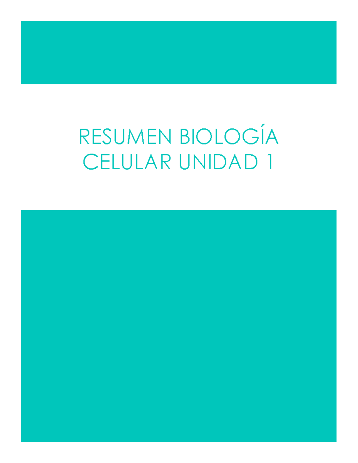 Resumen Biocel - RESUMEN BIOLOGÍA CELULAR UNIDAD 1 COMPARTIMENTALIZACIÓN o La célula contiene ...