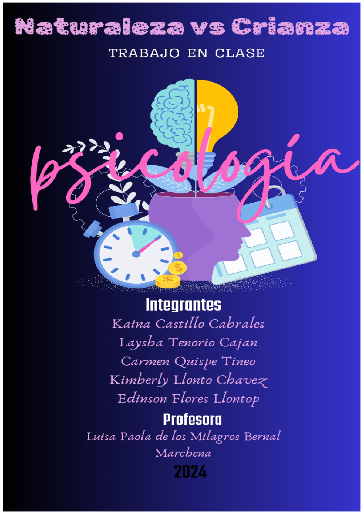 Trabajo en clase psicologia del desarrollo - (video) Naturaleza vs ...