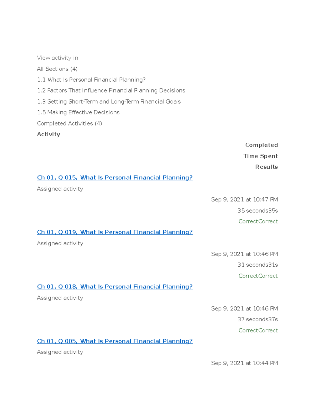 Week 1 ch 1 practice - WK 1 - CH. 1 PRACTICE [DUE SAT] Assignment ...