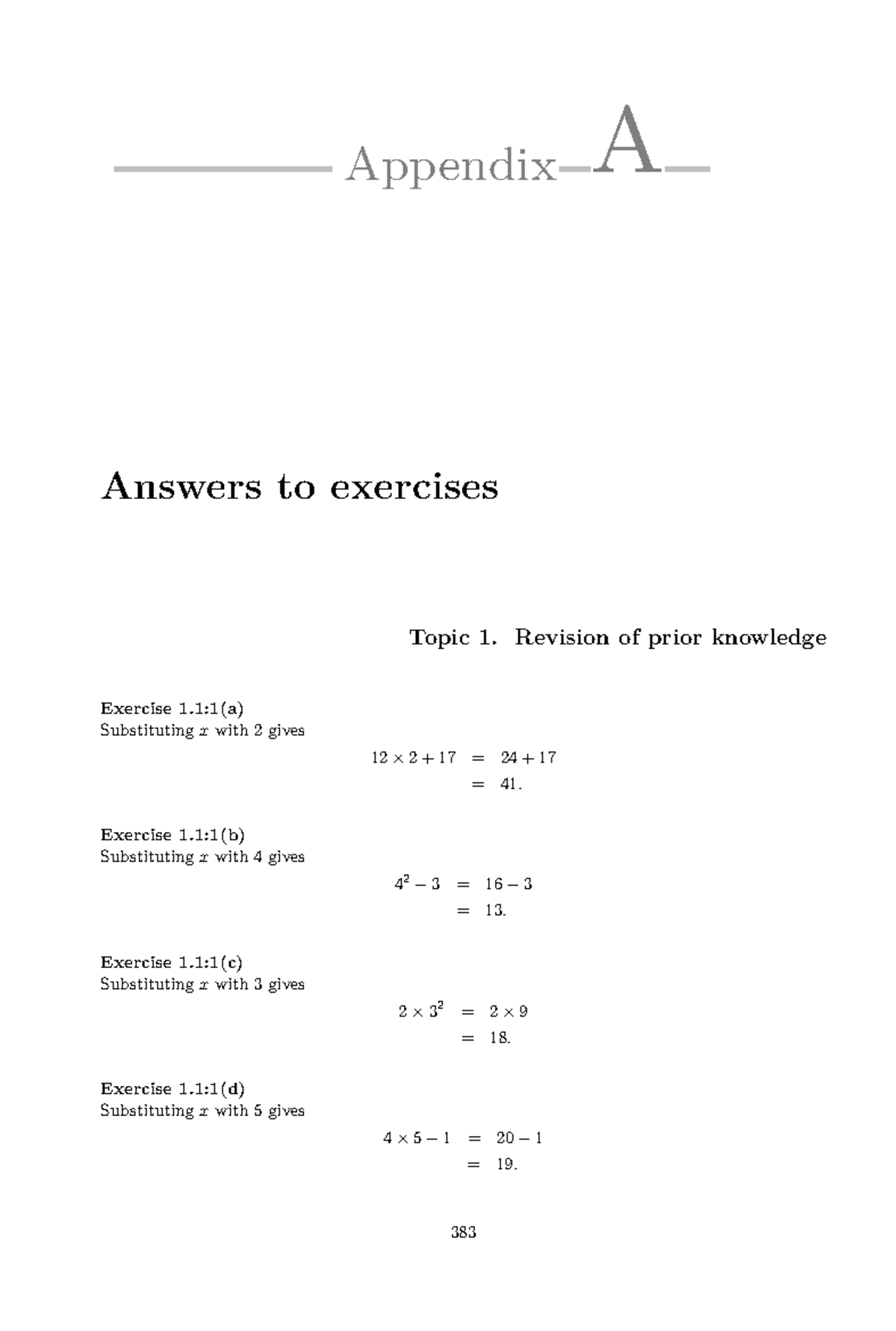 Answers to exercises - jhgh - Topic A Answers to exercises Appendix ...