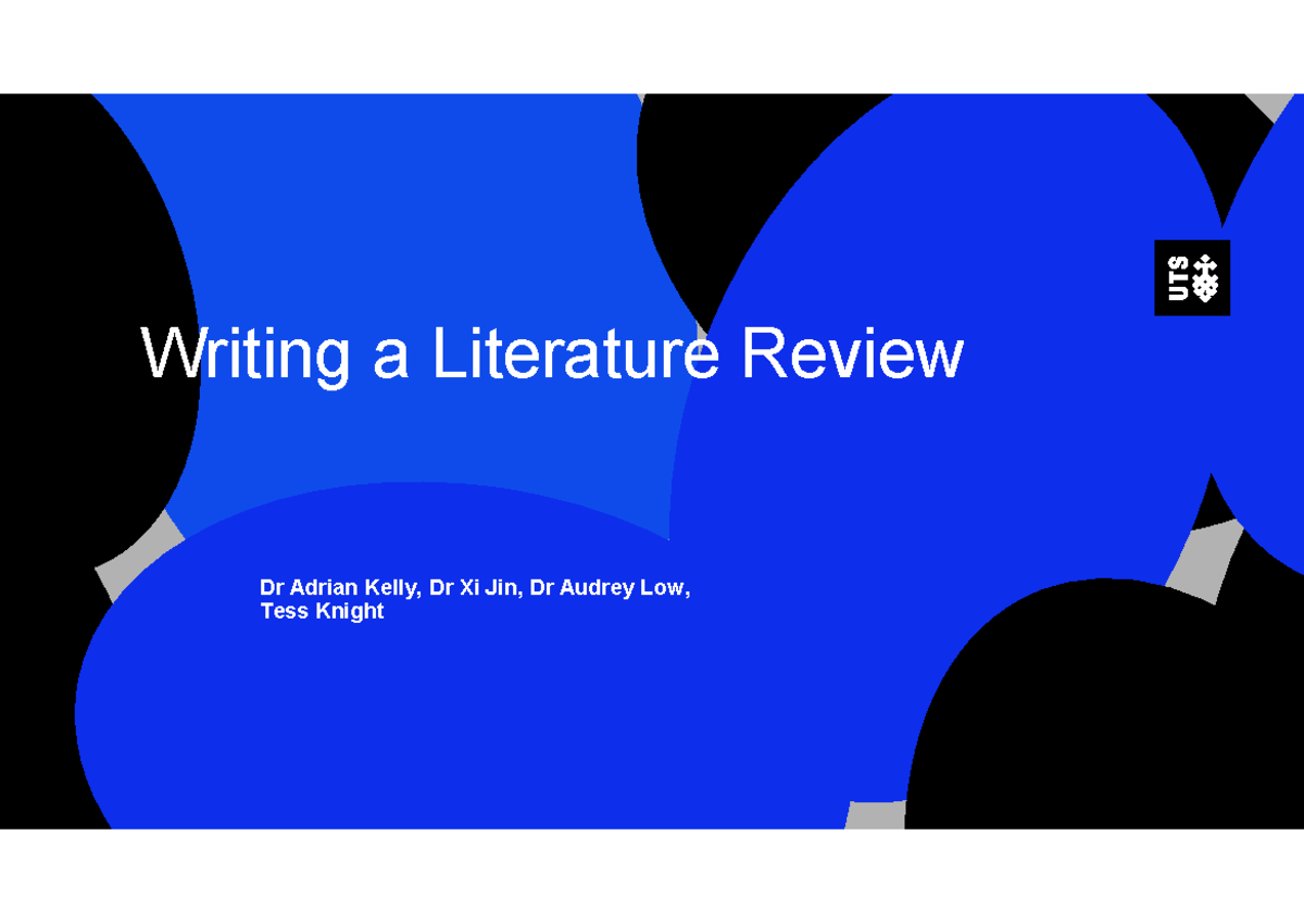 Writing a literature review guide - Writing a Literature Review Dr ...