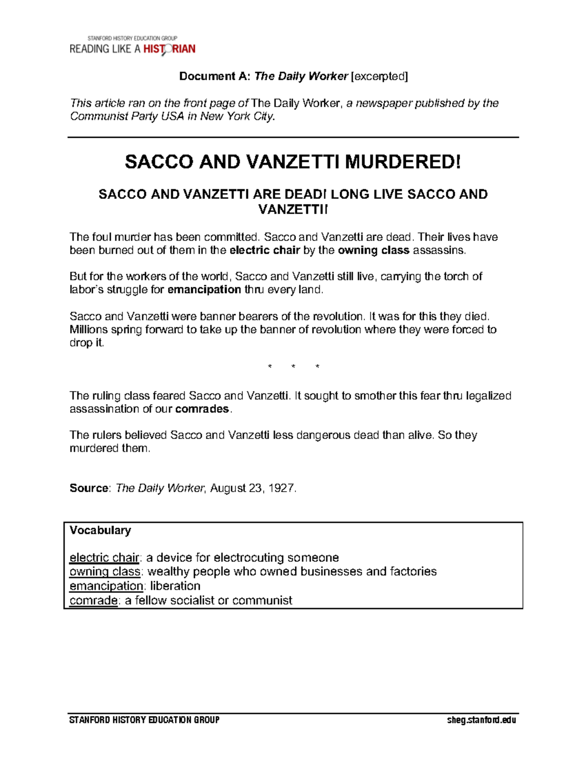 Ethan Krupsa - Sacco & Vanzetti Modified Documents - STANFORD HISTORY ...