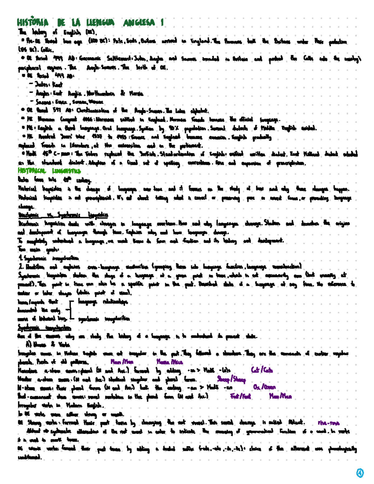 Histo 1 - Apunts de l'assignatura Història de la llengua anglesa I - H IST ORIA DE LA LE NGUA AN ...
