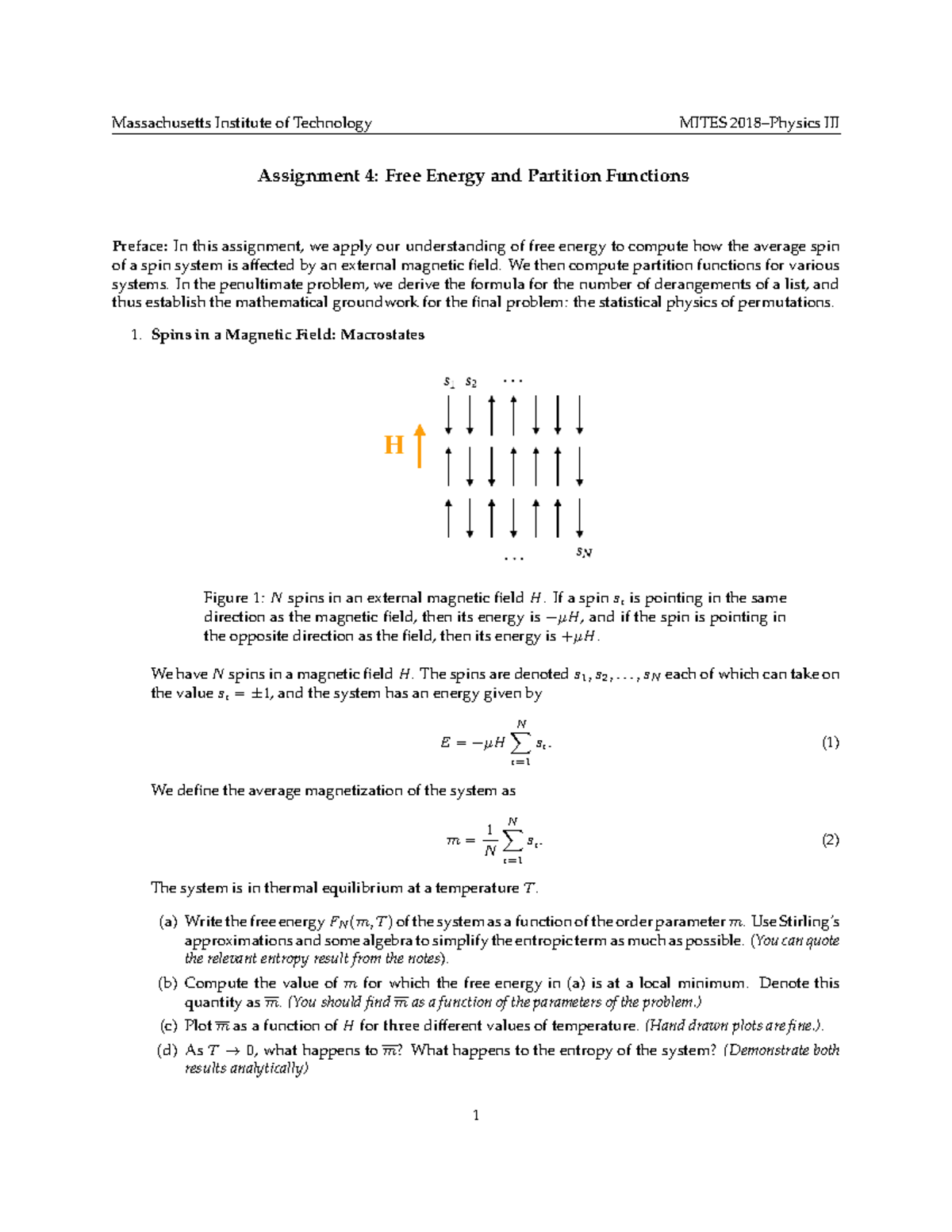 Problem Set 8 - QUESTION PAPER - Massachusetts Institute of Technology ...
