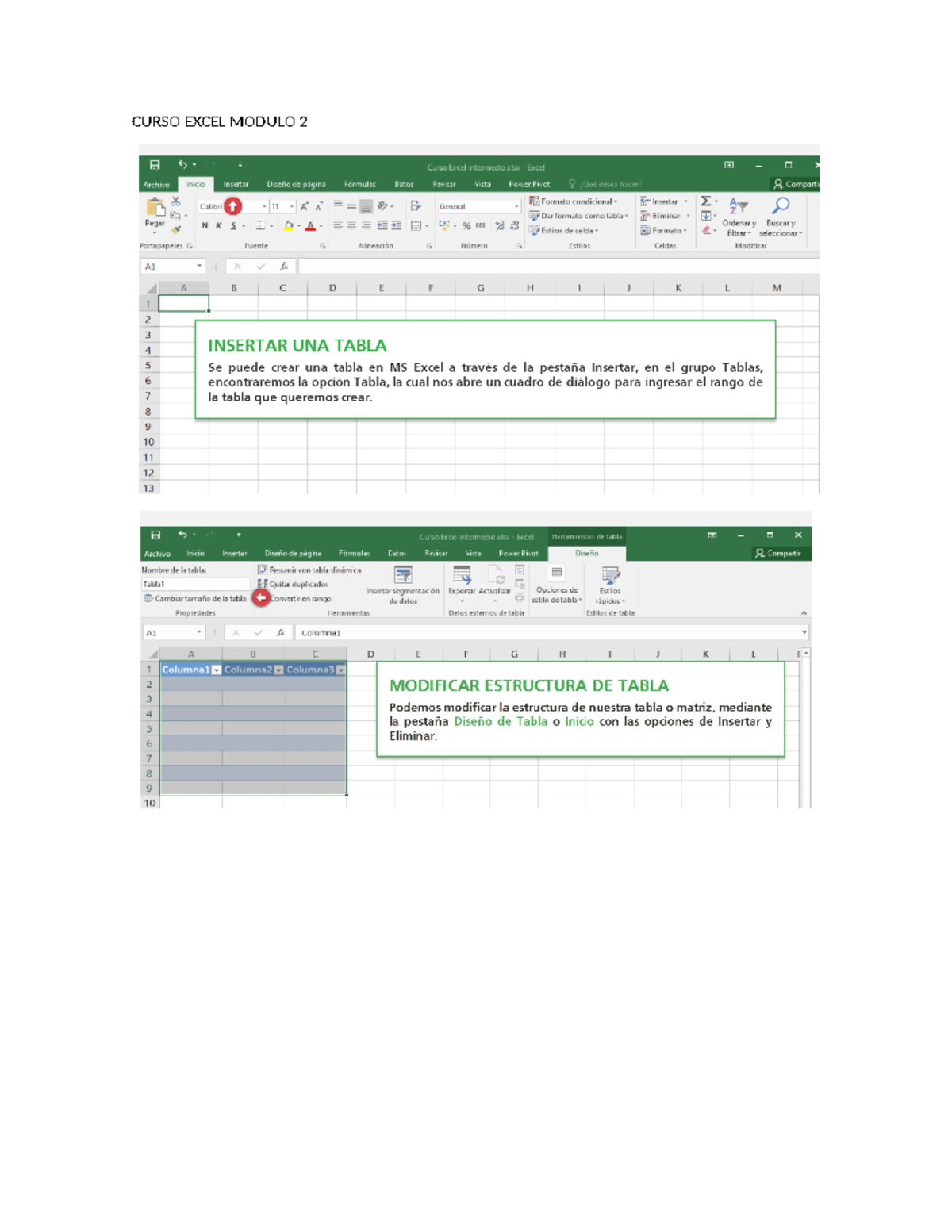 Curso Excel modulo 2 - NO APLICA - Curso Excel Basico - CURSO EXCEL MODULO - Studocu