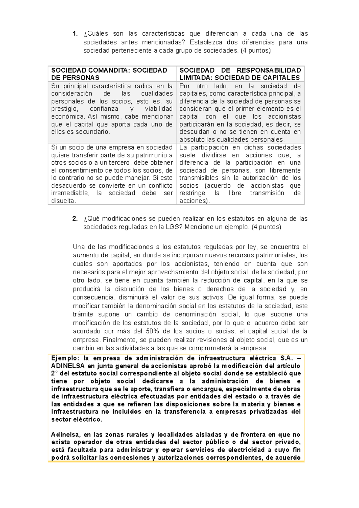 Examen Final Derem 2022-1 - ¿Cuáles son las características que ...