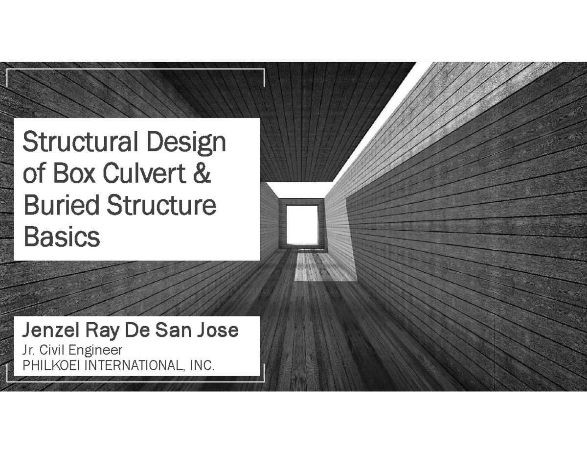 BOX Culvert Design - Structural Design of Box Culvert & Buried ...