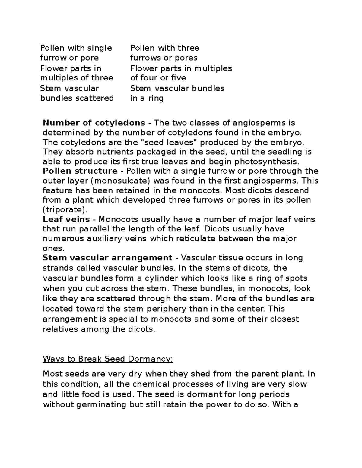 Seeds 3 - Very important condensed notes for semester lab - Pollen with ...