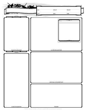 Character Sheet - Alternative - Form Fillable - TM & © 2014 Wizards of ...