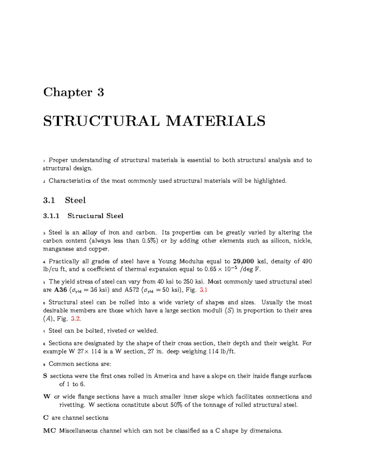 Structural Engineering CH3 - Draft Chapter 3 STRUCTURAL MATERIALS 1 ...