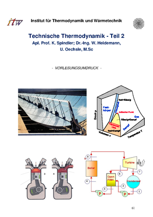Thermodynamik-Formelsammlung - Technische Thermodynamik I+II - Uni ...