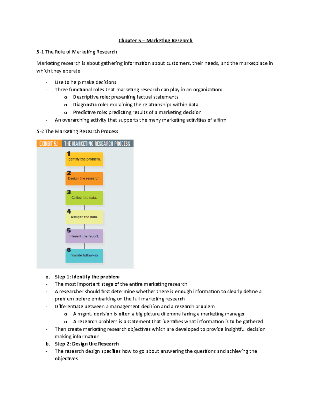 Chapter 5 - Marketing and Marketing Research - Chapter 5 – Marketing ...
