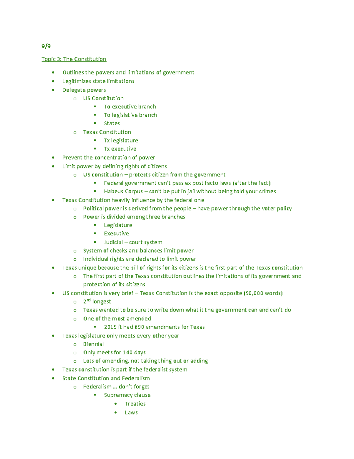 The Constitution - 9/ Topic 3: The Constitution Outlines the powers and ...