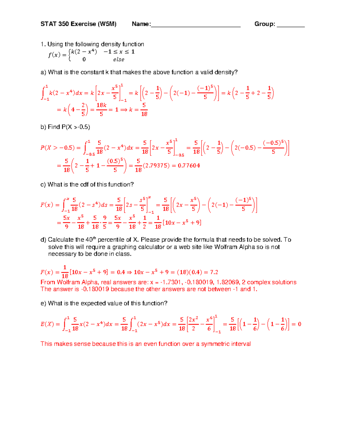 Worksheet W5M Key - Warning: TT: undefined function: 32 STAT 350 ...