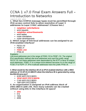 Ccnav 2Module 7 8 9 answers - CCNA 2 v7 Modules 7 – 9: Available and ...
