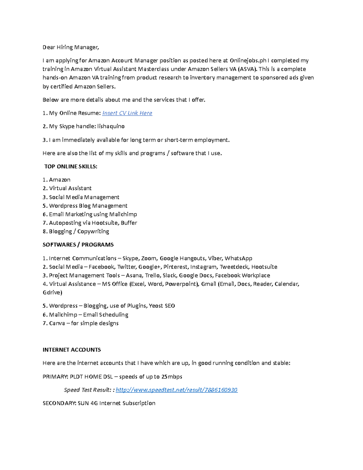 Module 10Sample Cover Letter-2004 26-180255 - Dear Hiring Manager, I am ...