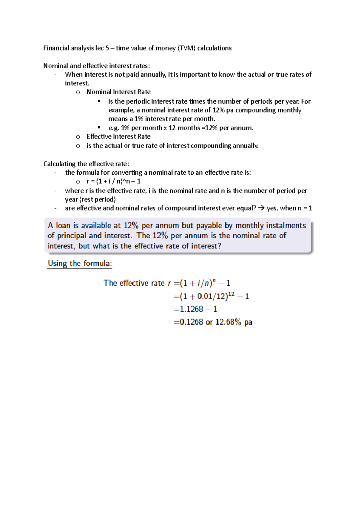 Financial analysis lec 5 – time value of money (TVM) calculations ...