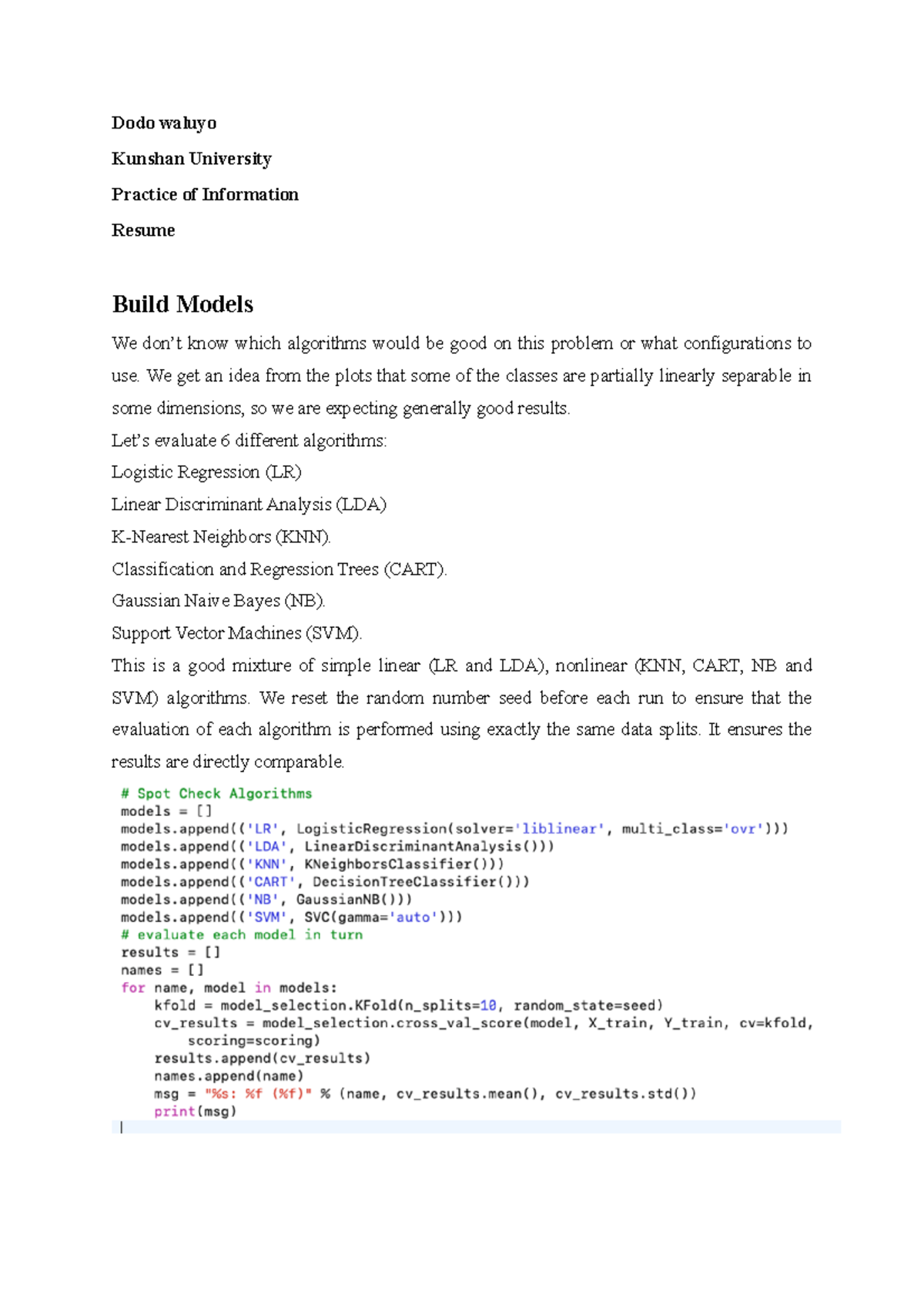 Dodo waluyo assignment POI Machine learning with phyton resume 7 - Dodo waluyo Kunshan ...