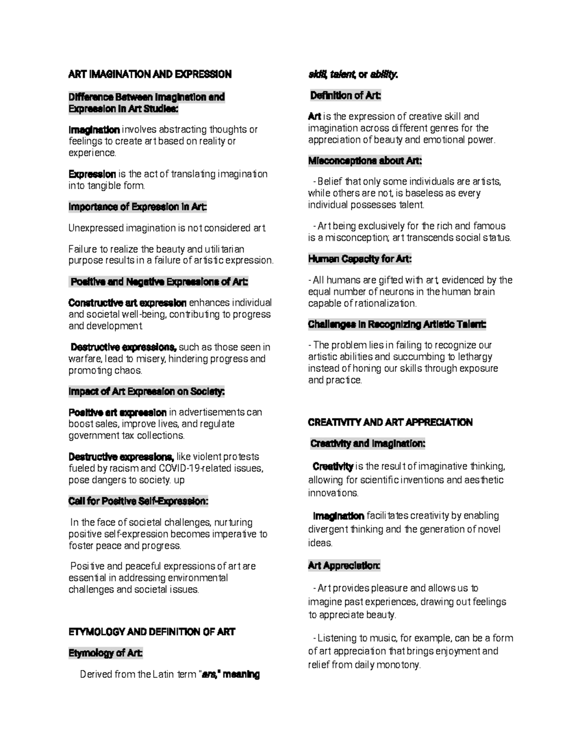 ART APP - ART IMAGINATION AND EXPRESSION Difference Between Imagination ...