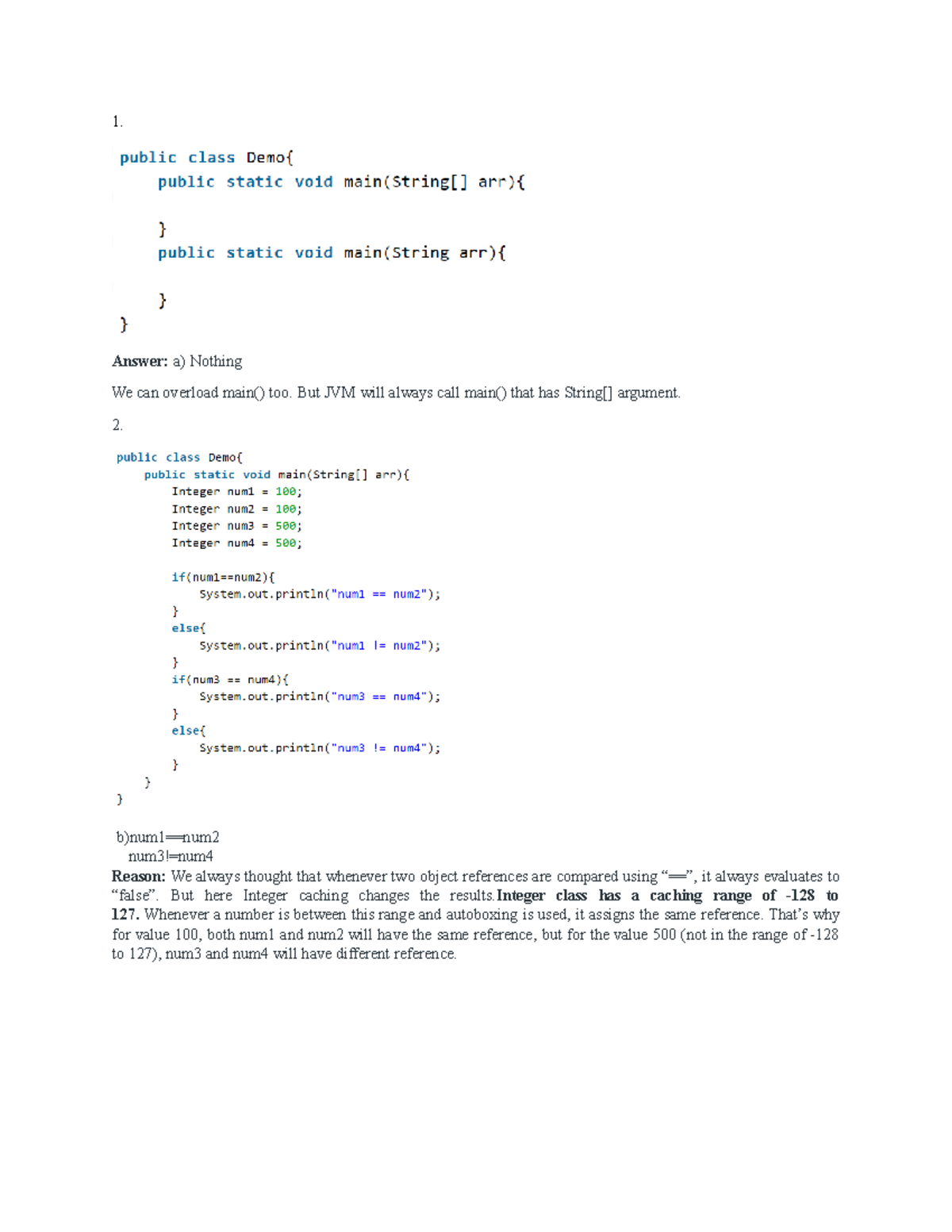 Dry Run Assignment Assignment Assignmentassignment 1 Answer A Nothing We Can Overload
