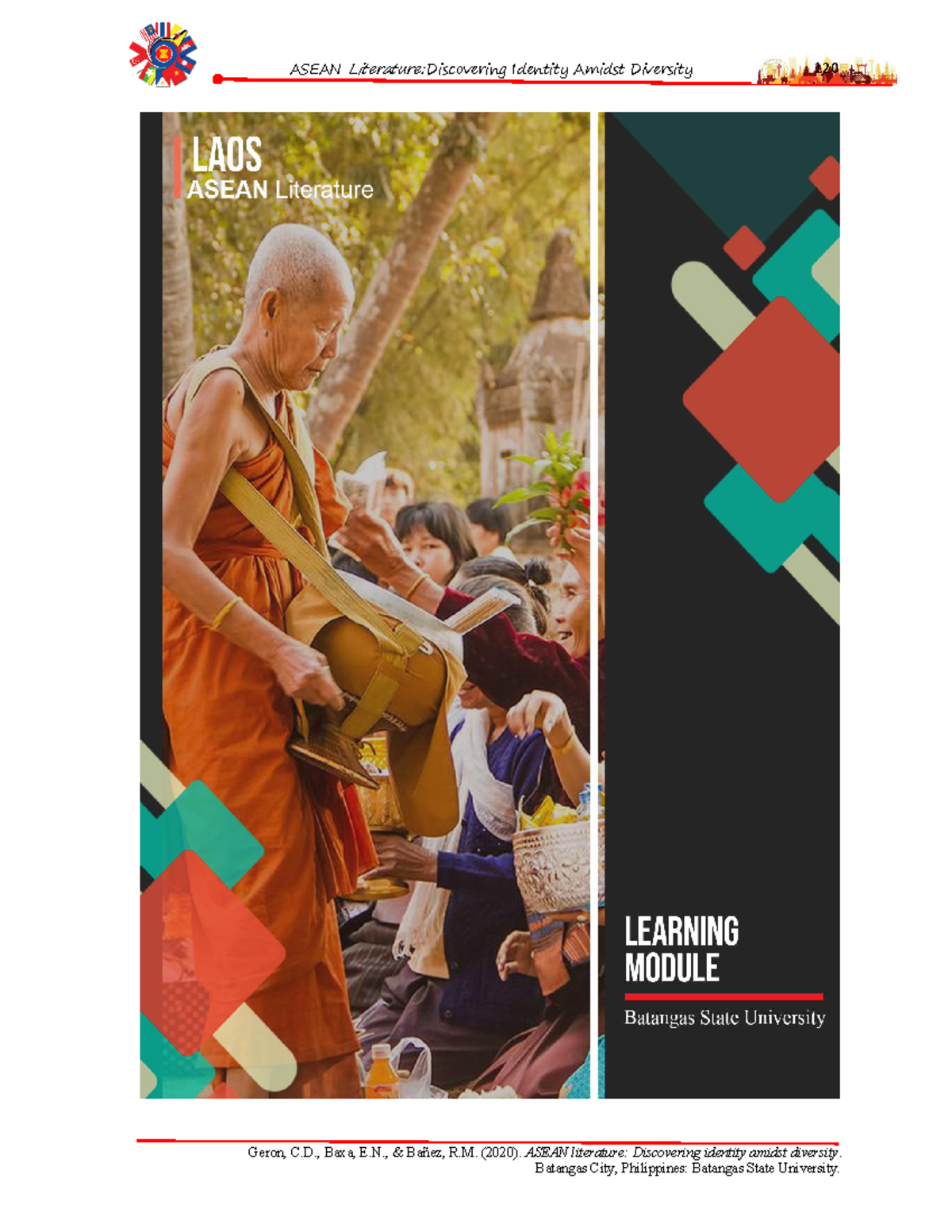 LITr 102 - Module Laos - Laos POEM 1 Objectives ####### A. Determine ...