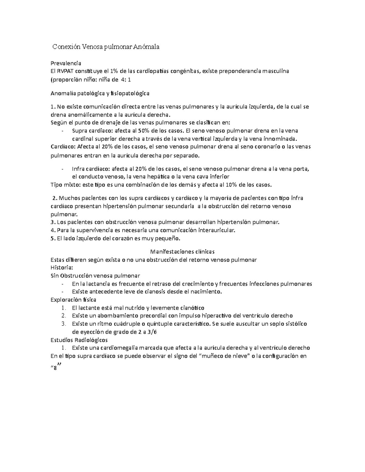 Conexión venosa pulmonar anómala - Conexión Venosa pulmonar Anómala ...