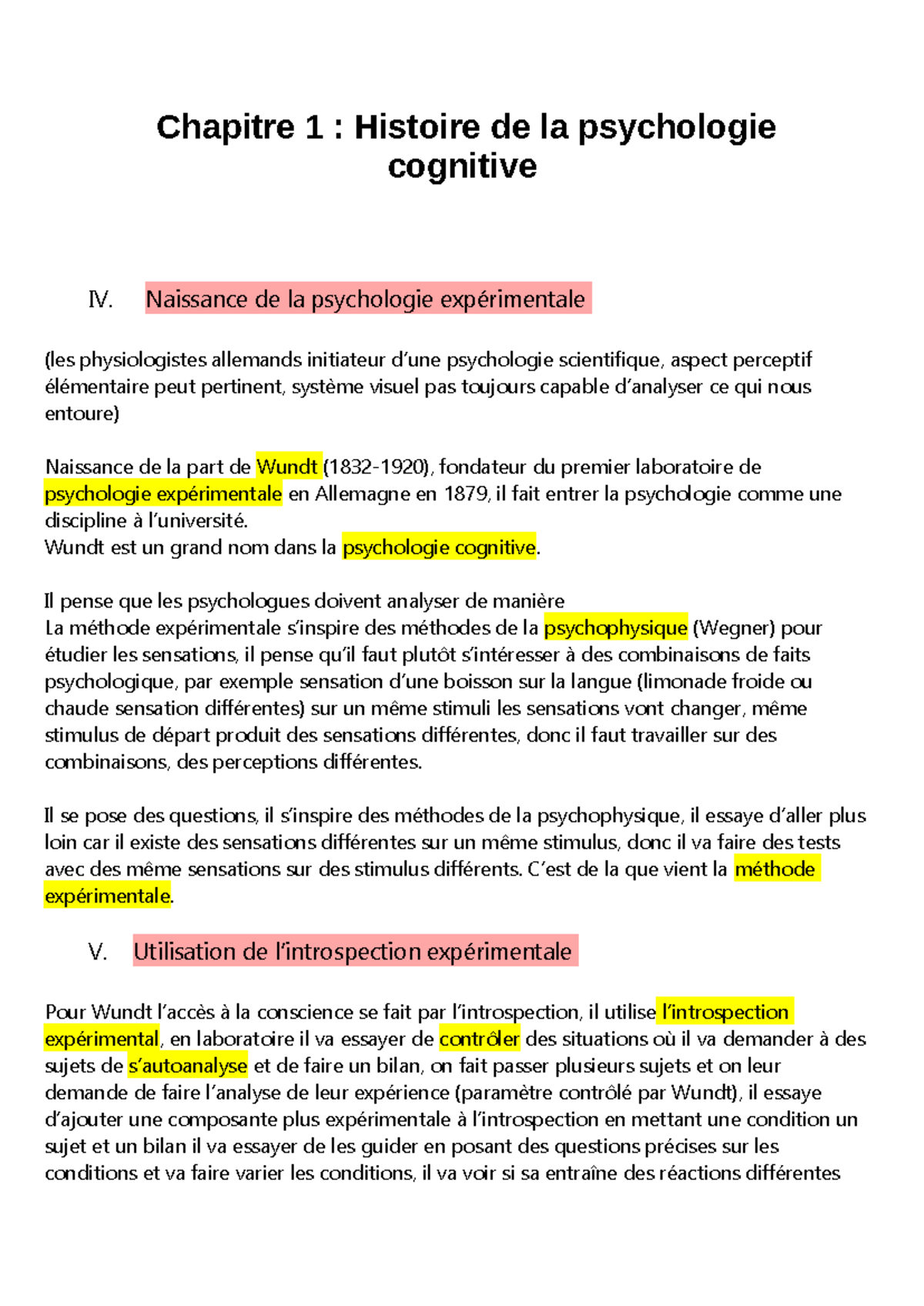 Chapitre 1 Histoire de la psychologie cognitive - Naissance de la ...