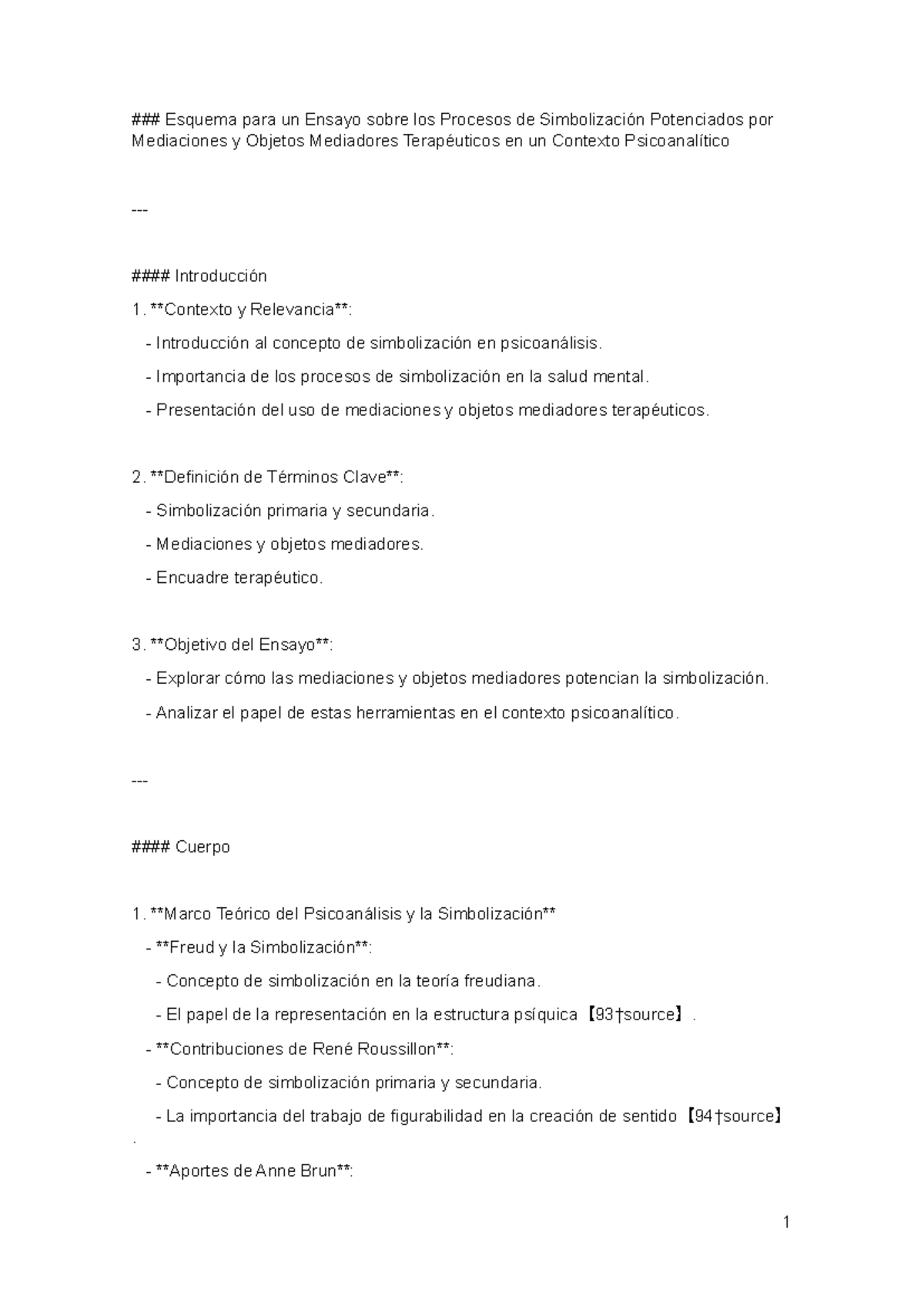 Esquema para un Ensayo sobre los Procesos de Simbolización Potenciados por Mediaciones y Objetos ...